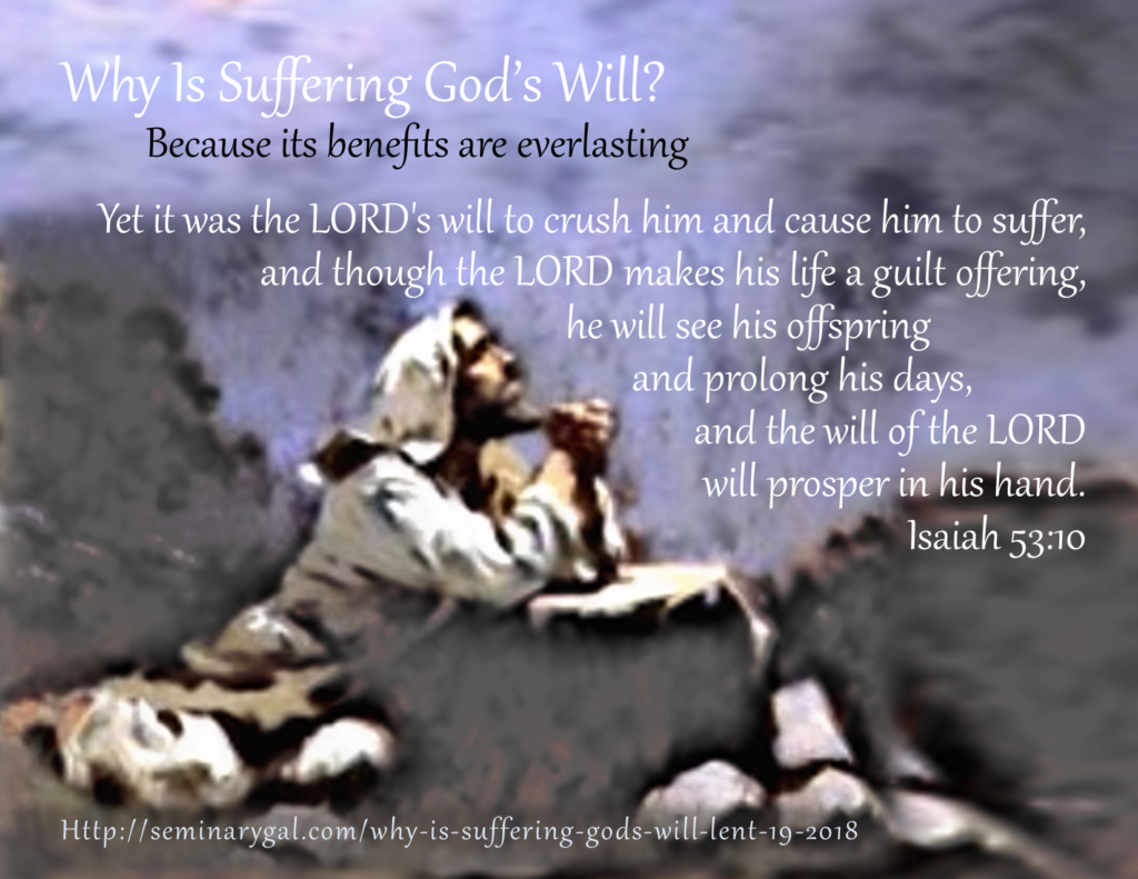 Why Is Suffering God’s Will? (Lent 19-2018) – Seminary Gal