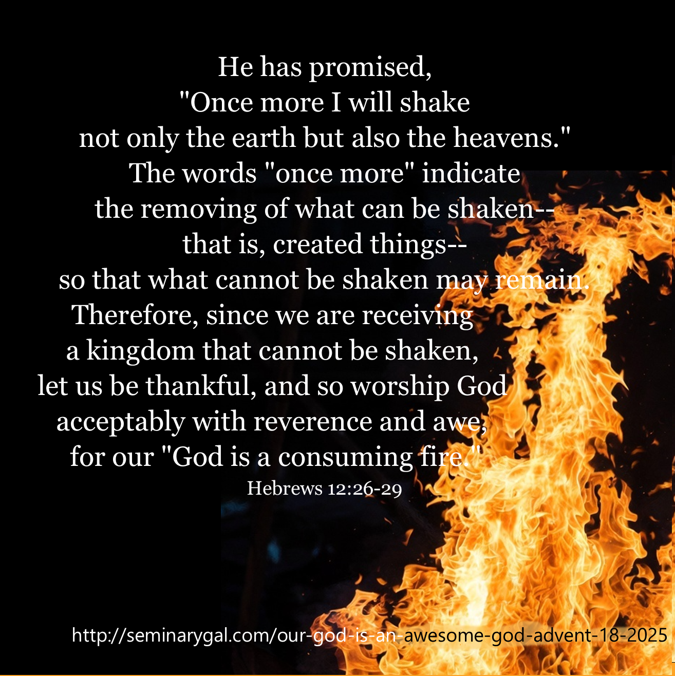 Our God is an Awesome God-Advent 18, 2025 – Seminary Gal